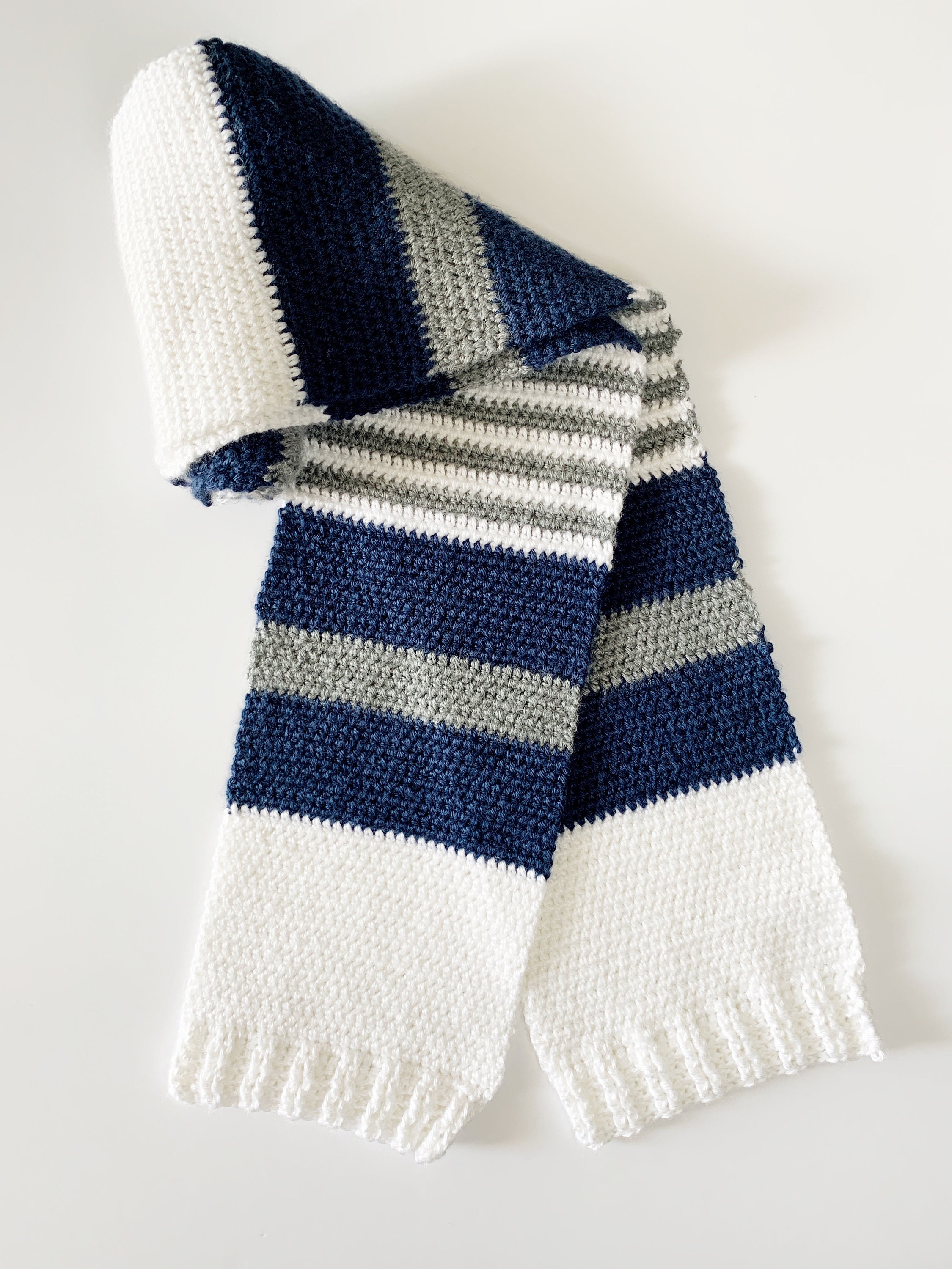 College Crochet Scarf Pattern - Etsy