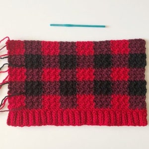 Red Buffalo Check Crochet Hat Pattern - Etsy