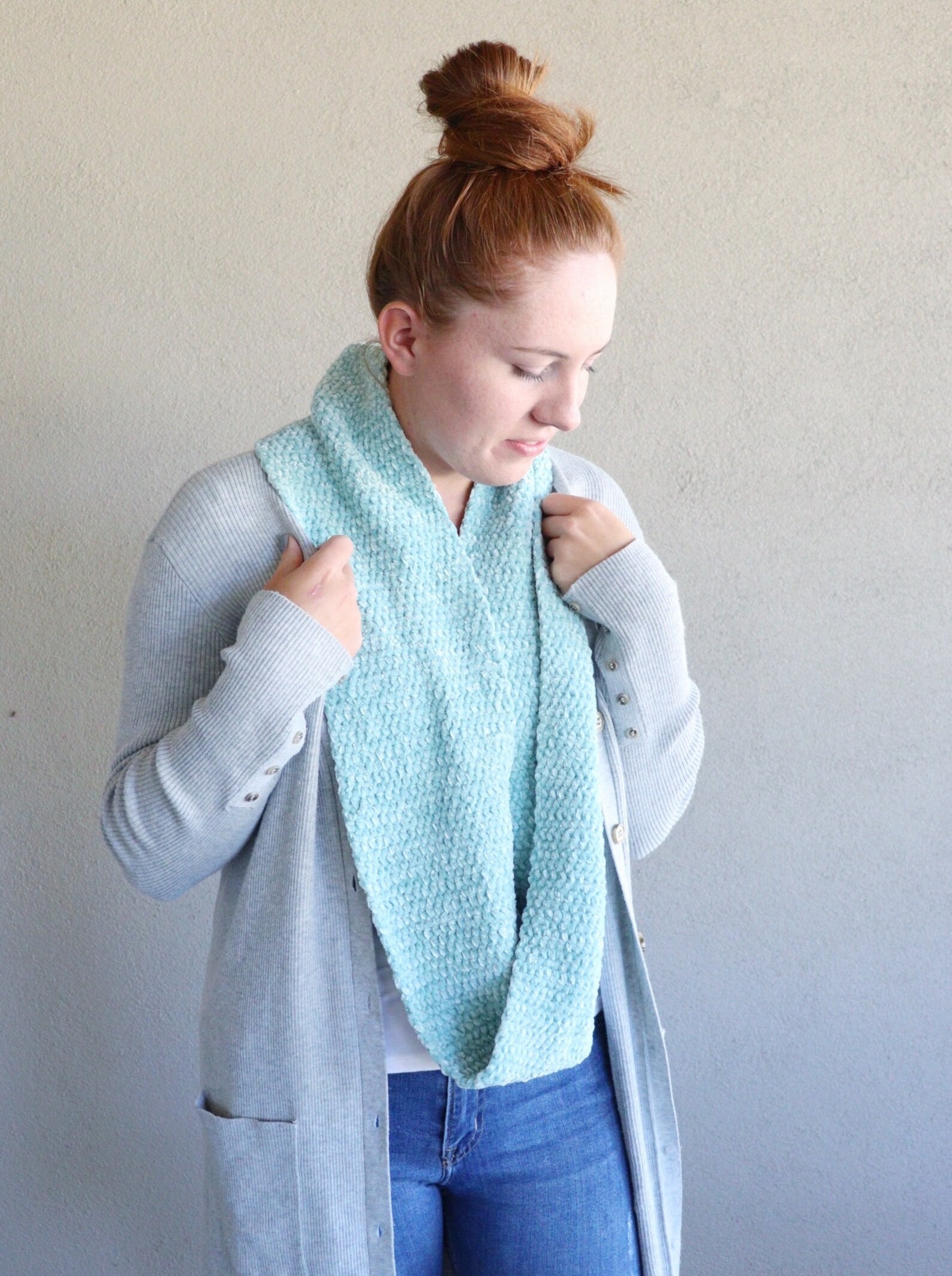 Beginner Crochet Velvet Infinity Scarf Pattern - Etsy