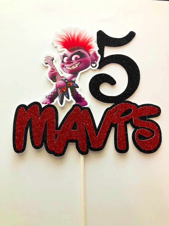 Party Supplies Trolls' Queen Barb Personalized Cake Topper; Custom Age ...
