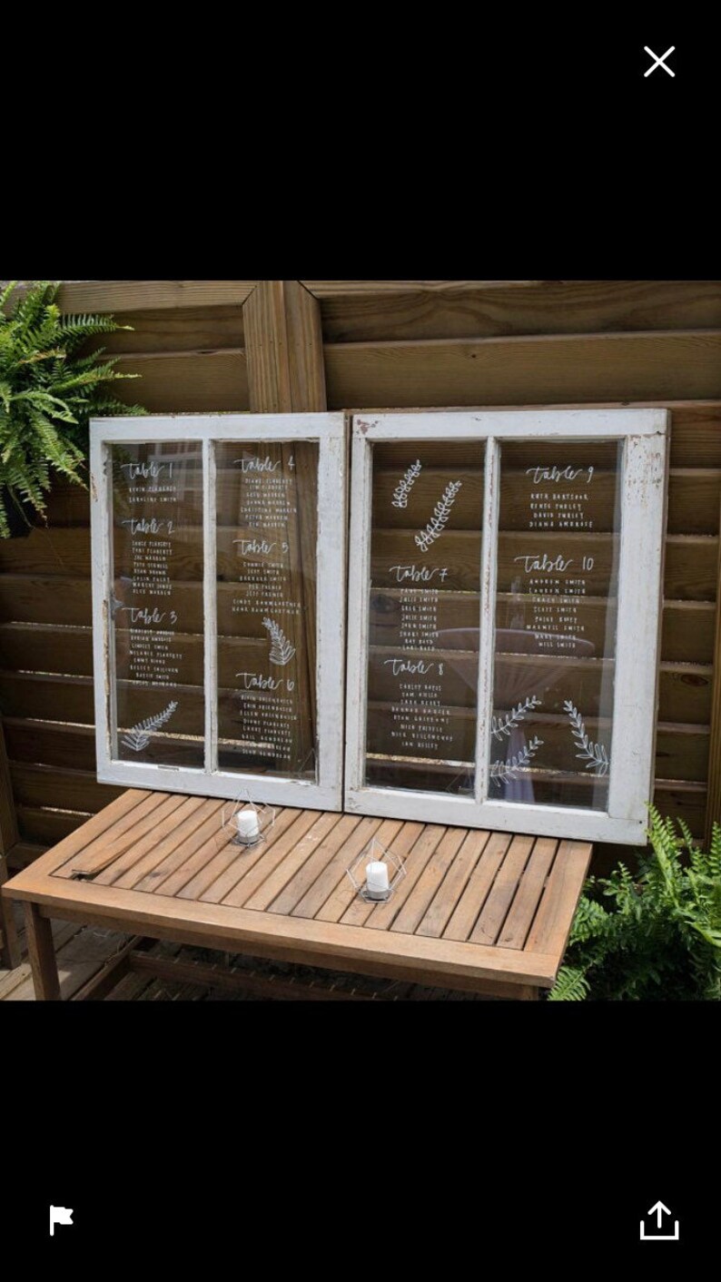 Window Pane Seating Chart - Etsy