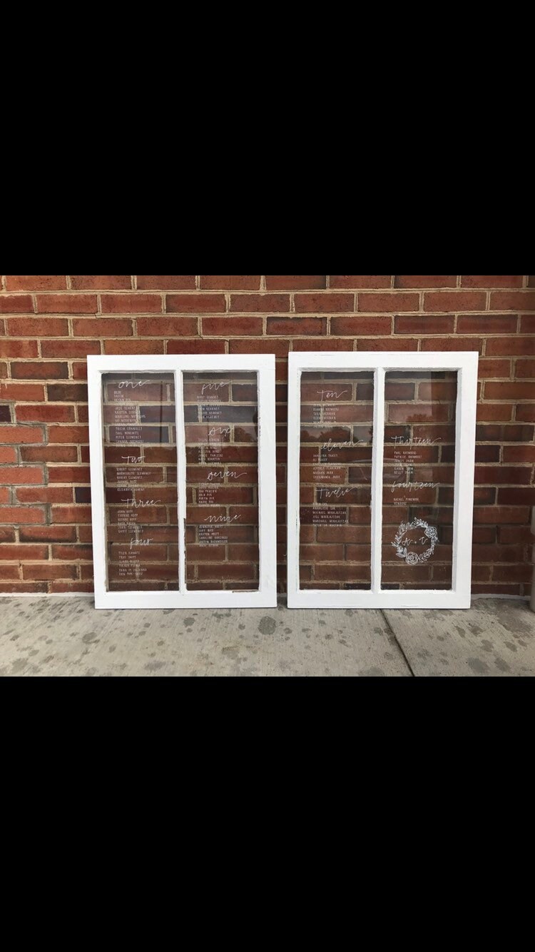 Window Pane Seating Chart | Etsy