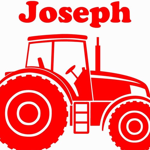 Personalized Tractor. Vinyl Wall Art Decal Sticker. Any Colour | Etsy