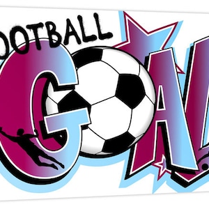 Goal Football Picture - Graffiti Boys Sport Footballer, Canvas Wrap ...