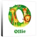 Personalised Jungle Animal Alphabet Print Children's Name Letter ABC ...