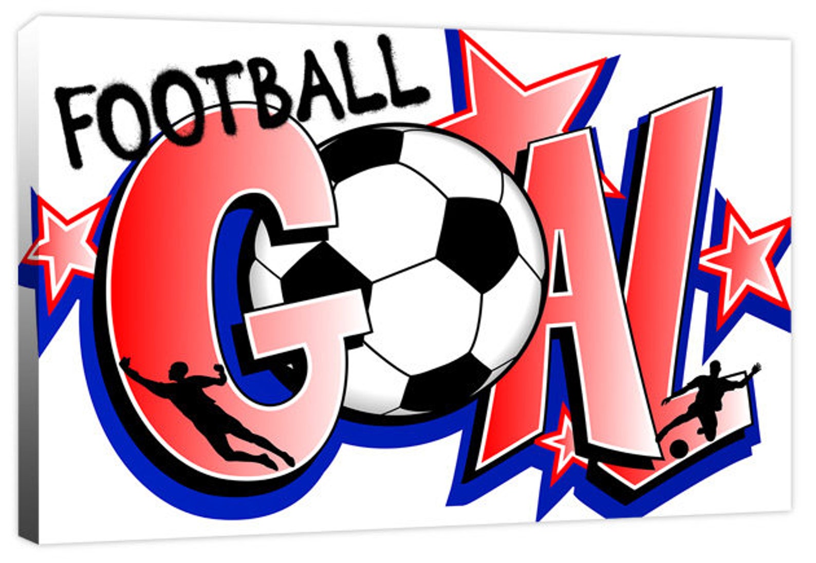 Goal Football Picture Graffiti Boys Sport Footballer Canvas - Etsy UK