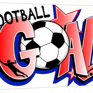 Goal Football Picture - Graffiti Boys Sport Footballer, Canvas Wrap ...