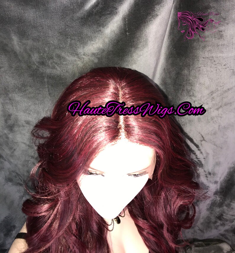 Red Wine Mix Bombshell Wig Layered Red Wig Burgundy Wig - Etsy