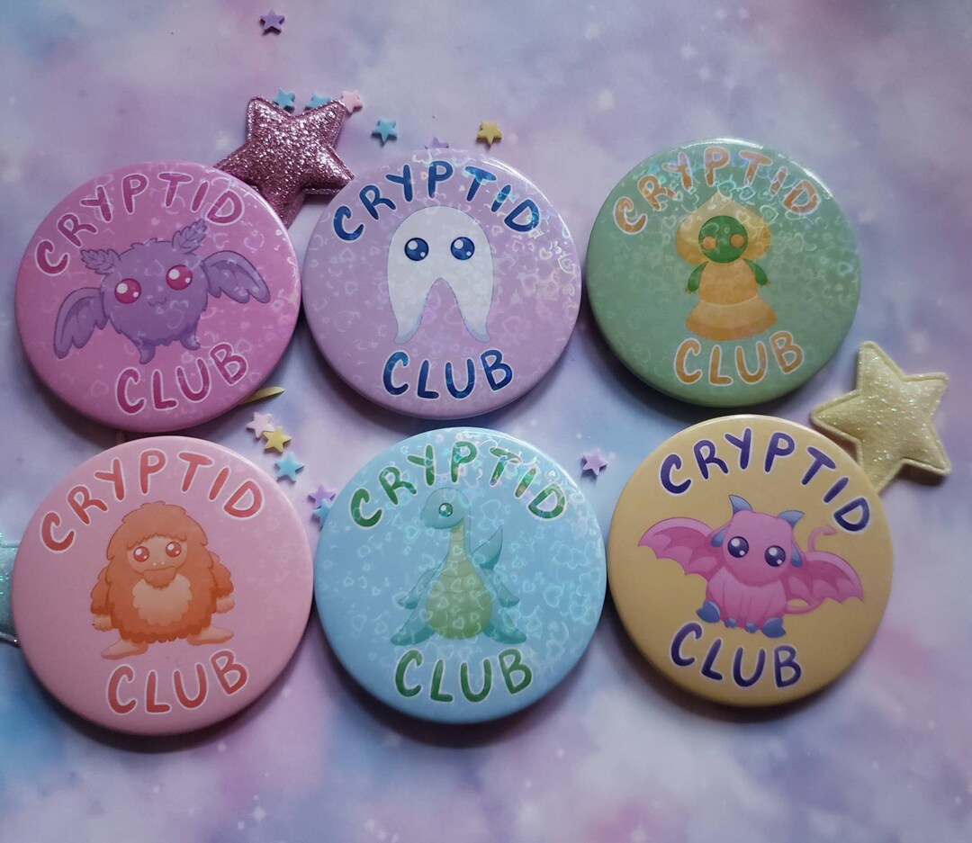 Cryptid Club Buttons - Etsy