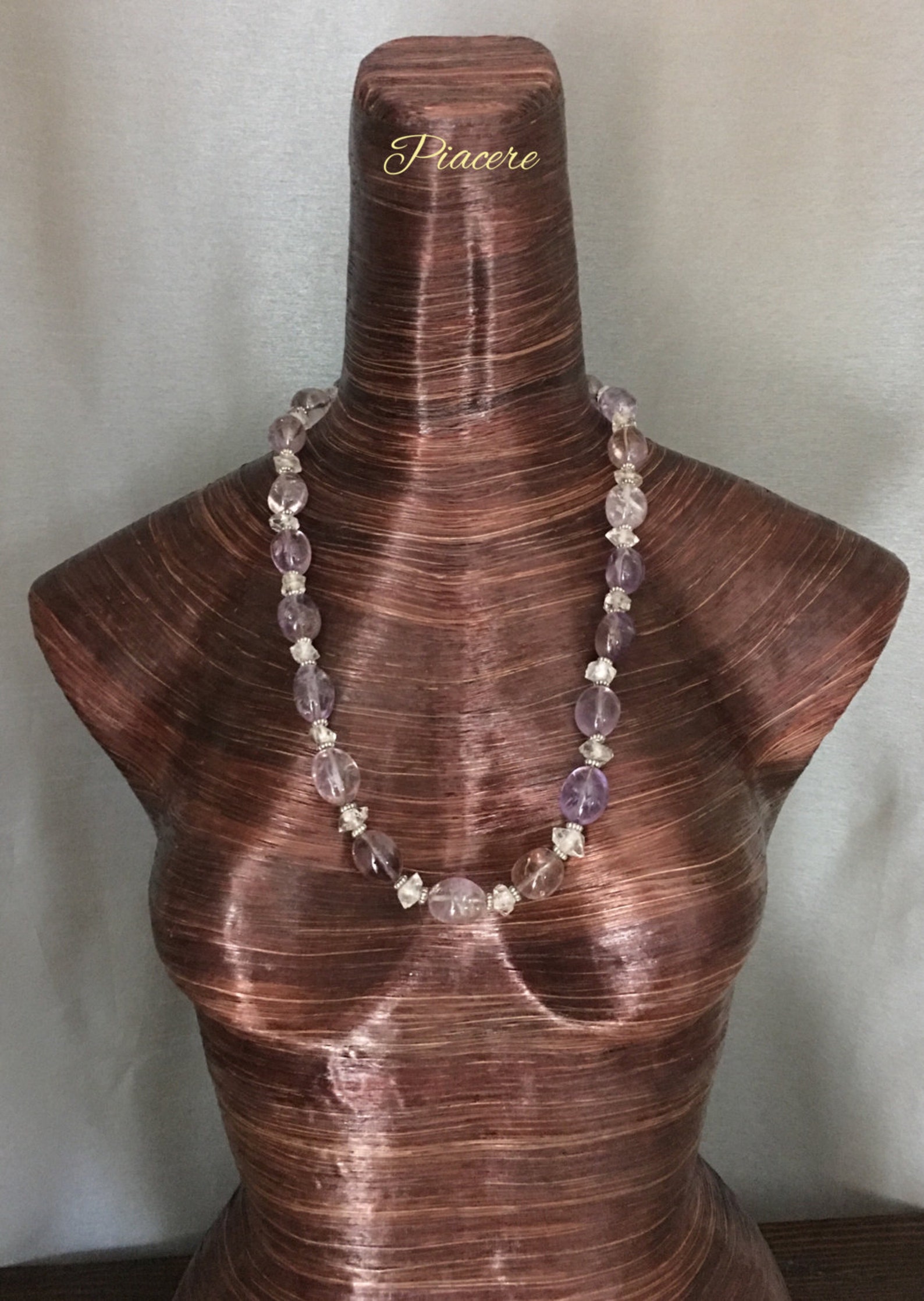 Money Bringer-ametrine X Harkimer Diamond Necklace, Handmade Statement ...