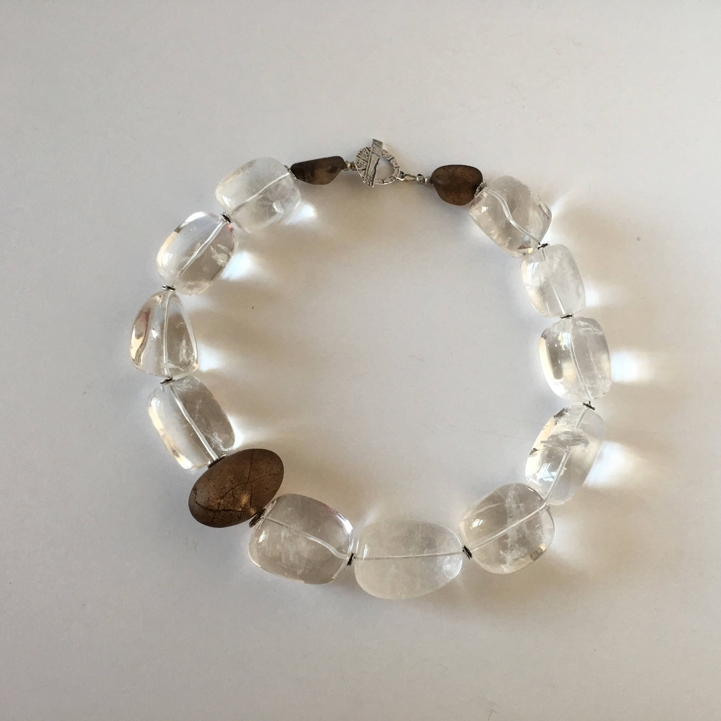 Beautiful Free Style Bold Chunky Clear Quartz Crystal With Oxidized ...