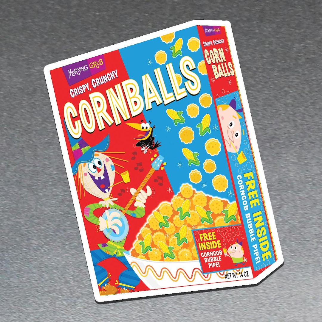 Cornballs Retro Cereal Box Die-cut Magnet - Etsy