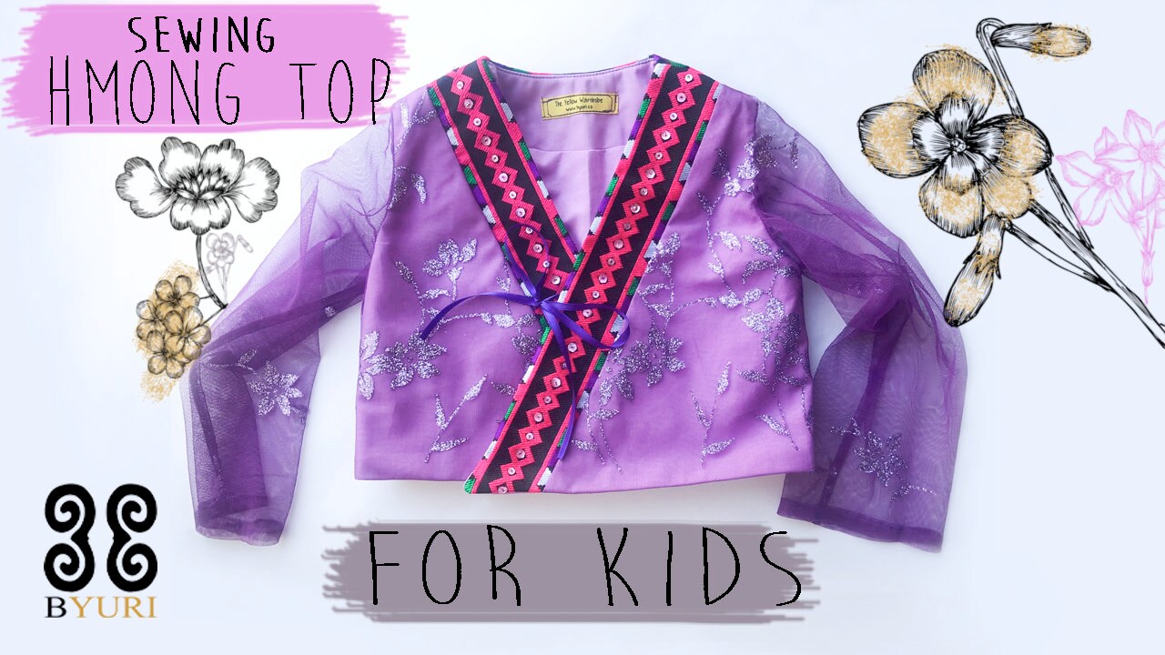 SIZE 6T Kids Hmong Top Pattern, Traditional Hmong Top for Kids |digital ...