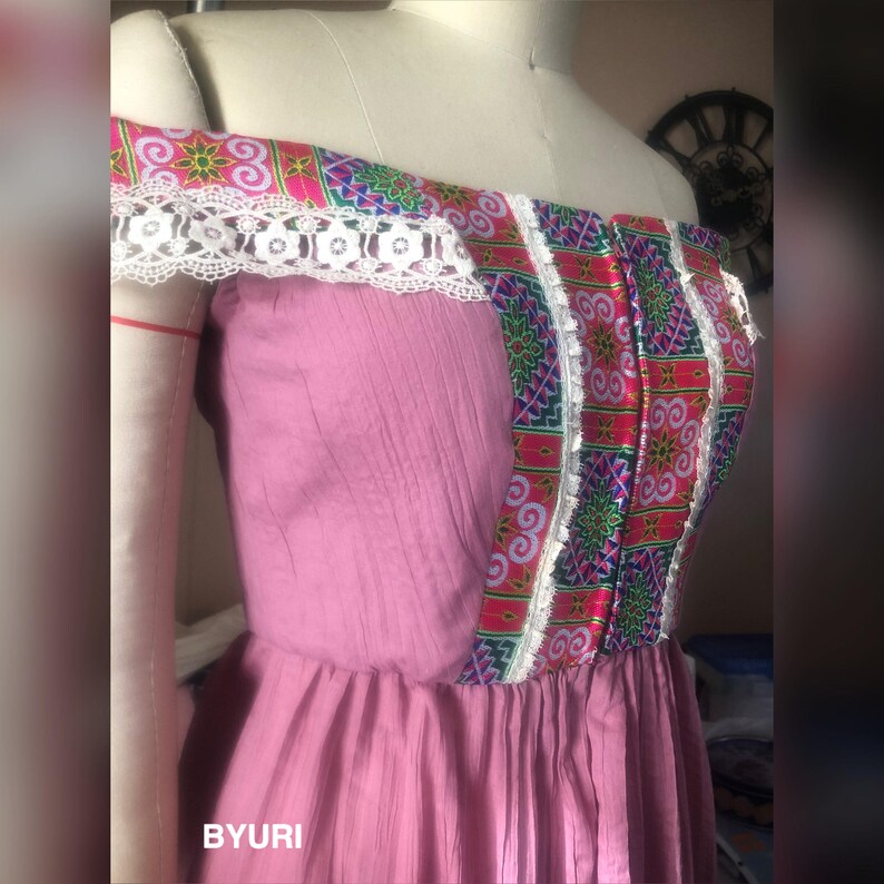 Off the Shoulder Dress Pattern| Hmong Clothes | Hmong Patterns |DIY ...