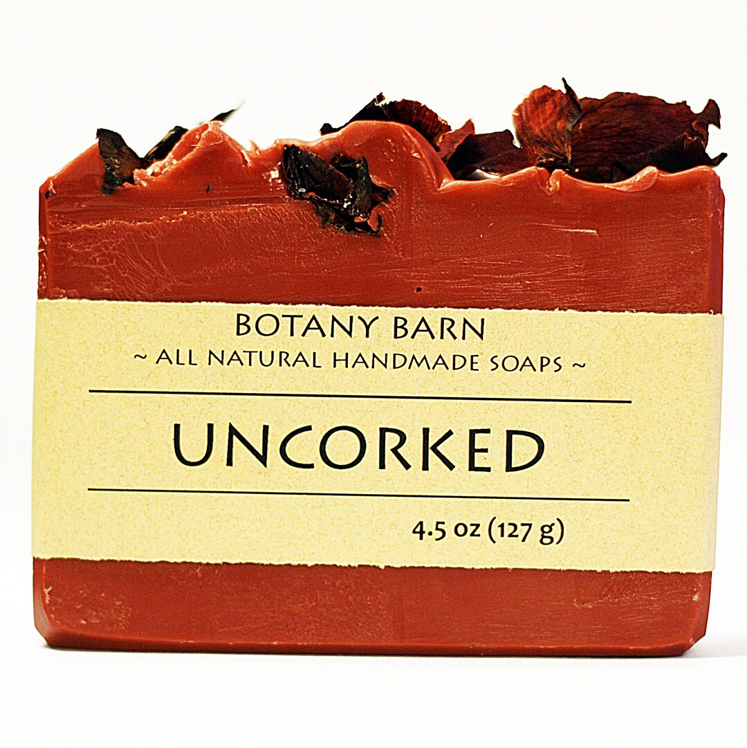 Red Wine Soap, Floral Bar Soap, Organic Cold Process Soap, All Natural ...