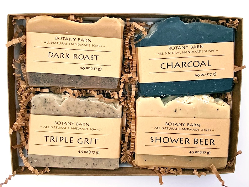 Bar Soap Gift Set With 4 Large Organic Soaps Each 4.5 Oz Mix | Etsy