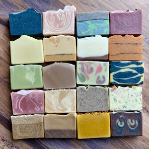 Bar Soap Gift Set With 4 Large Organic Soaps Each 4.5 Oz, Mix and Match ...