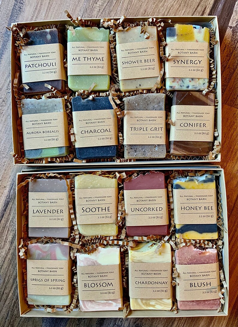 Organic Handmade Soap Gift Set. Sampler of 8 Half Sized Bars. | Etsy