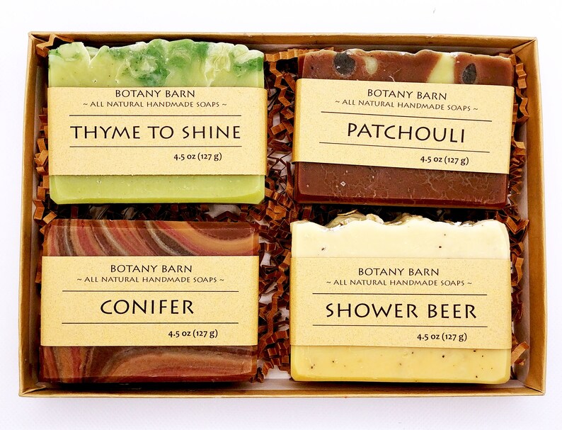 Bar Soap Gift Set with 4 Large Organic Soaps each 4.5 oz Mix | Etsy