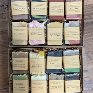 Organic Handmade Soap Gift Set. Sampler of 8 Half Sized Bars. Small ...