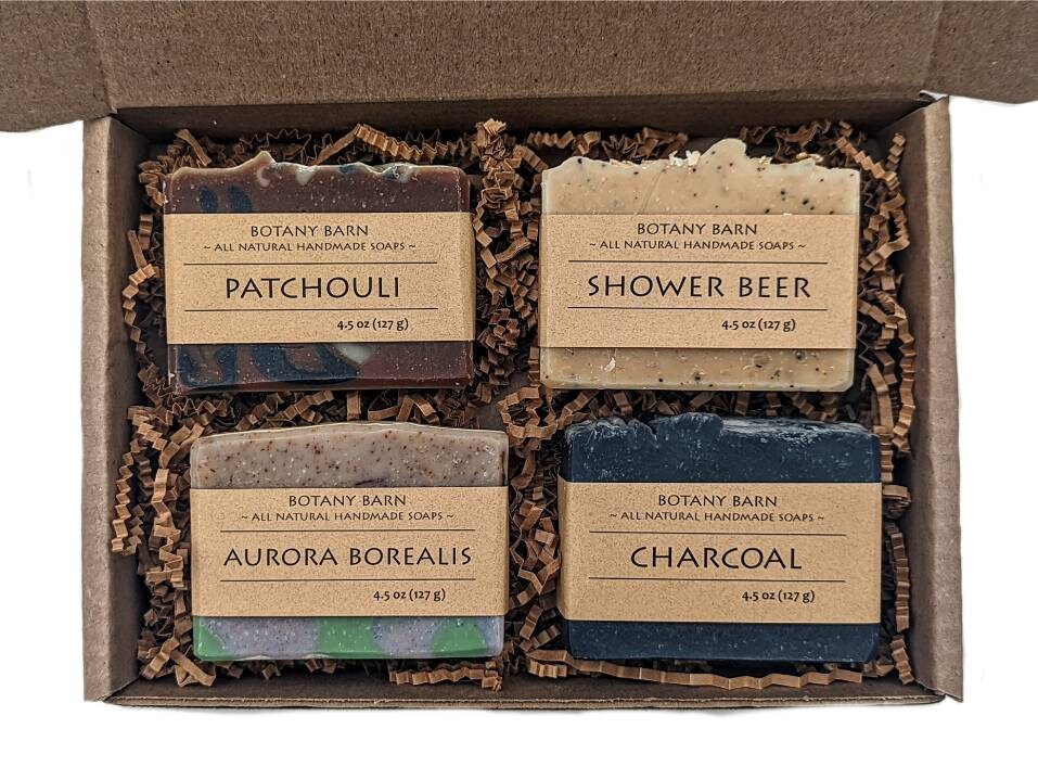 Bar Soap Gift Set With 4 Large Organic Soaps Each 4.5 Oz Mix - Etsy
