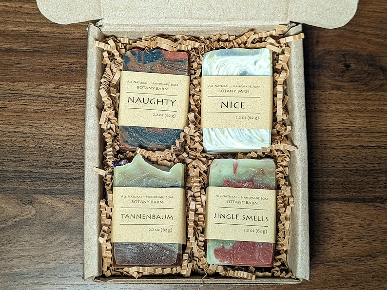 4 Small Soap Gift Set of Organic Handmade Soaps Four Half - Etsy