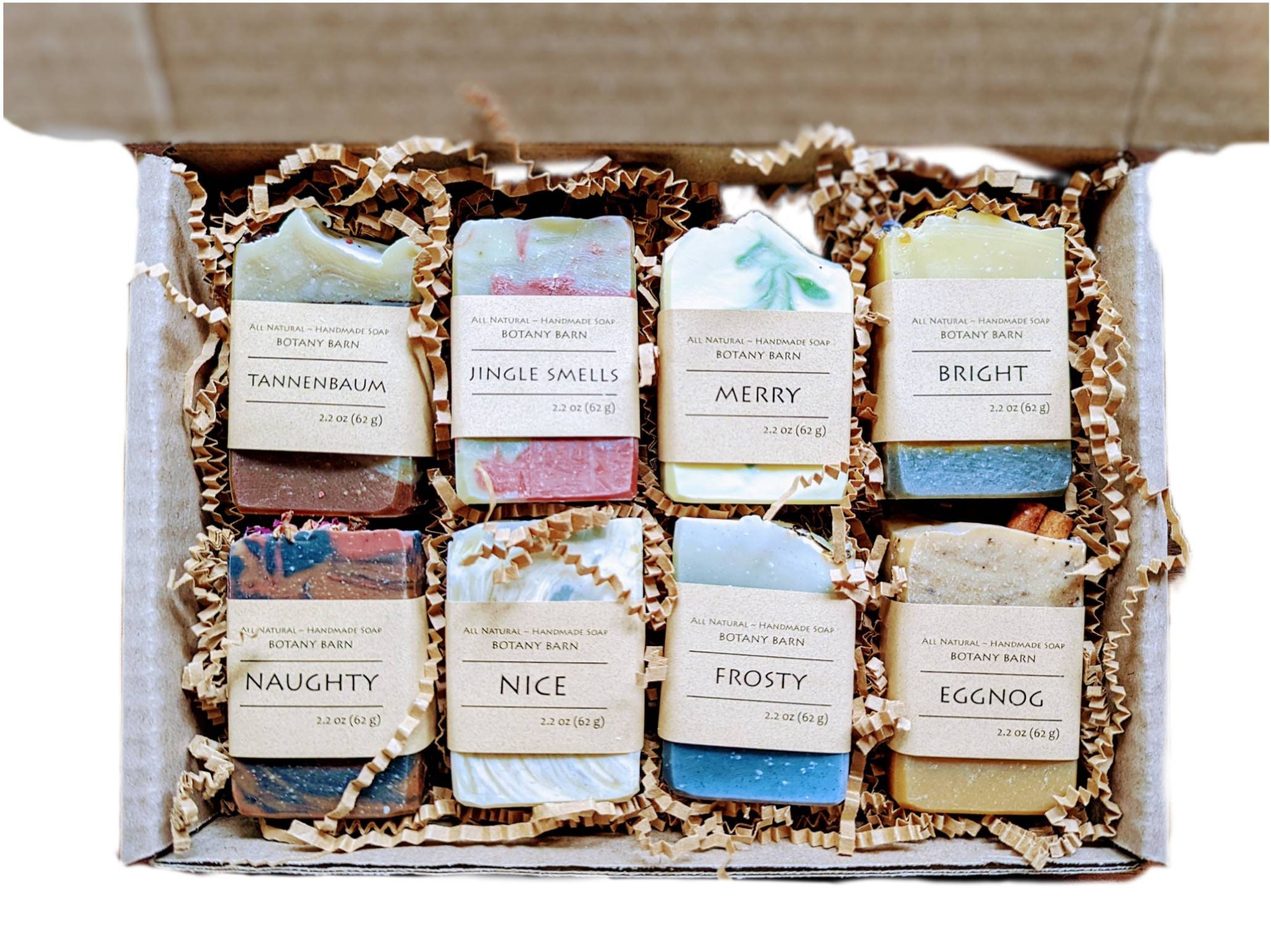 Organic Handmade Soap Gift Set. Sampler of 8 Half Sized Bars. Small ...