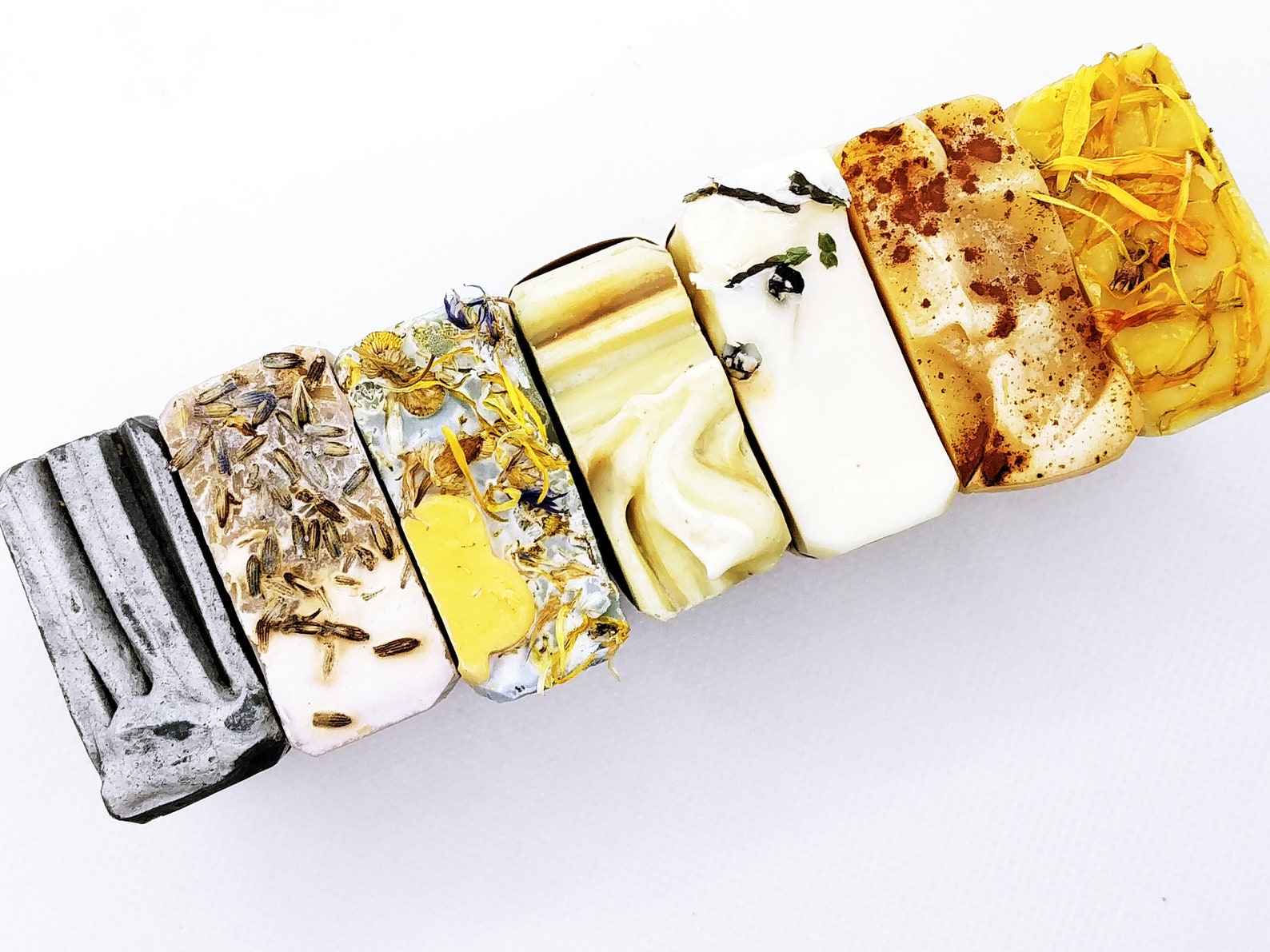 Organic Handmade Soap Gift Set. Sampler of 8 Half Sized Bars. Small ...