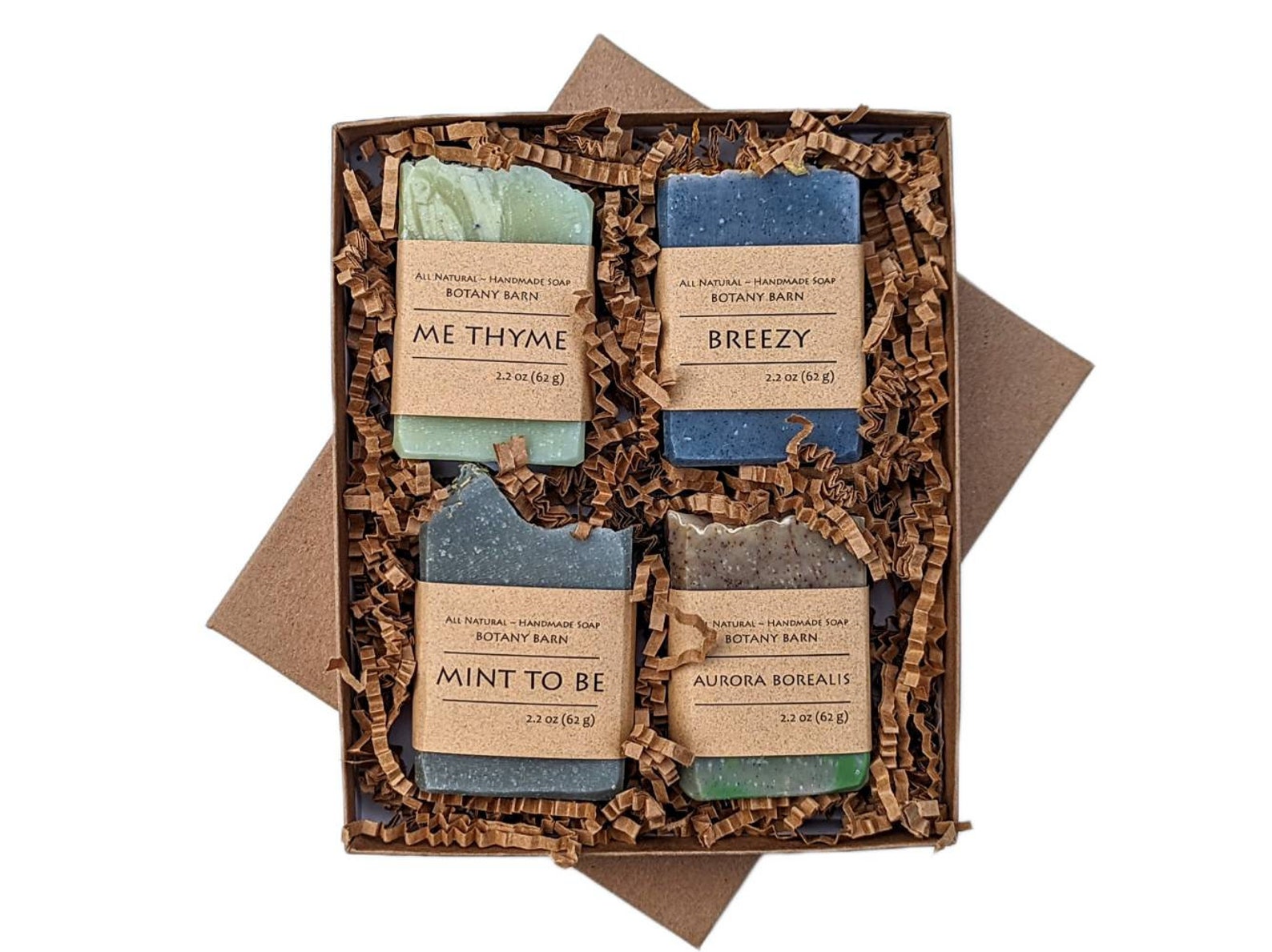 4 Small Soap Gift Set of Organic Handmade Soaps, Four Half Soap Variety ...