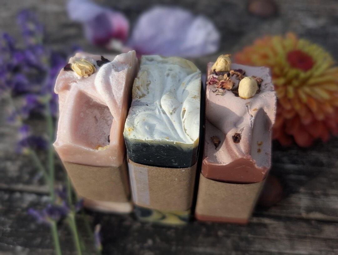 3 Small Organic Soaps, Half Mini Bars of Soap for Guests or as Samples ...