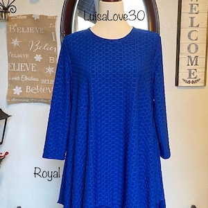 Luisalove30 ~ ROYAL Solid , “ellie” Shark~bite Hem Tunic, HONEYCOMB ...
