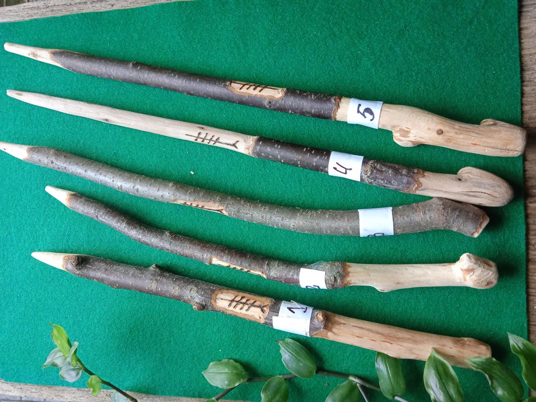 Ogham Wand,thorn Wand, Blackthorn Magic Wand, Unfinished Magic Wand ...