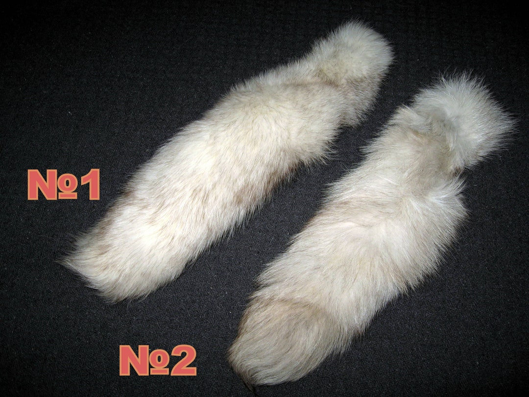 Real Large Arctic Fox Tails, Genuine Fox Fur Tails Natural Fur Tails ...