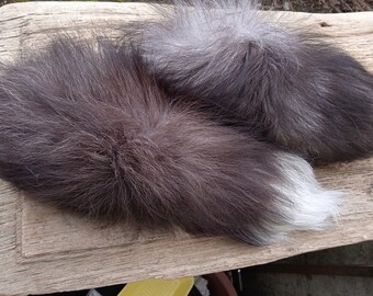 Silver Fox Fur Tails Set of Five - Etsy