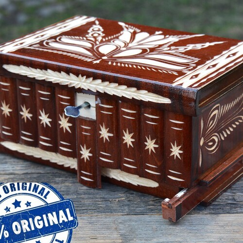 Trick Magic Secret Wooden Compartment Puzzle Box Wood Treasure - Etsy