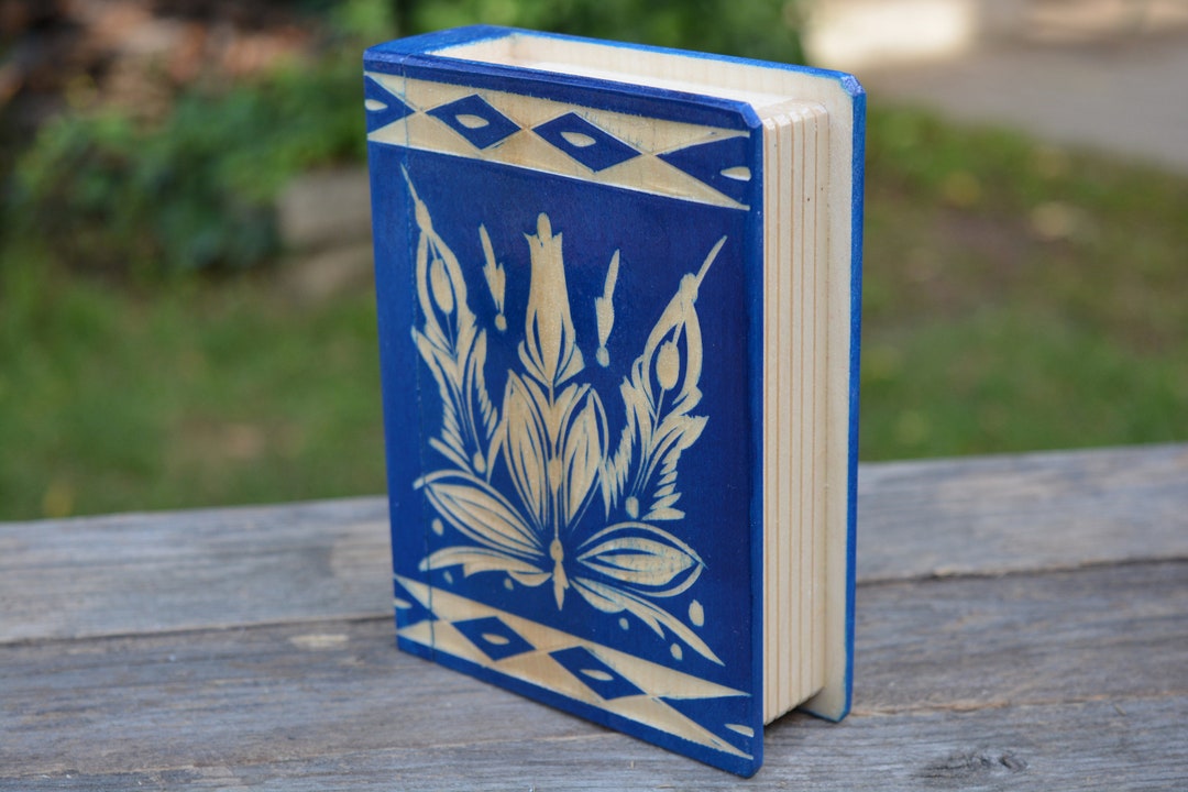 Secret Wood Book Box, Hidden Compartment Puzzle Box Decorative Boxes ...