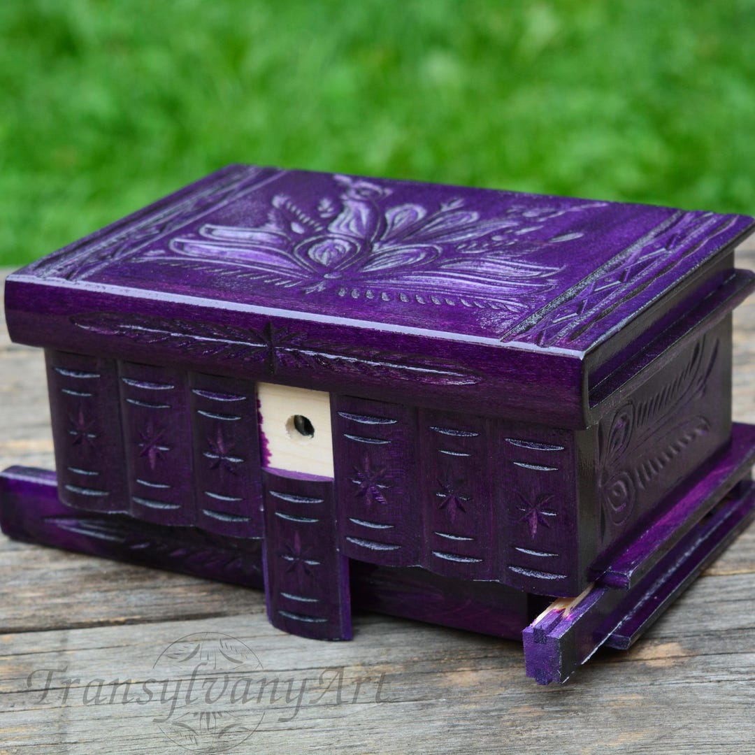 Unique Puzzle Box Secret Storage Compartment for Jewelry or Small ...