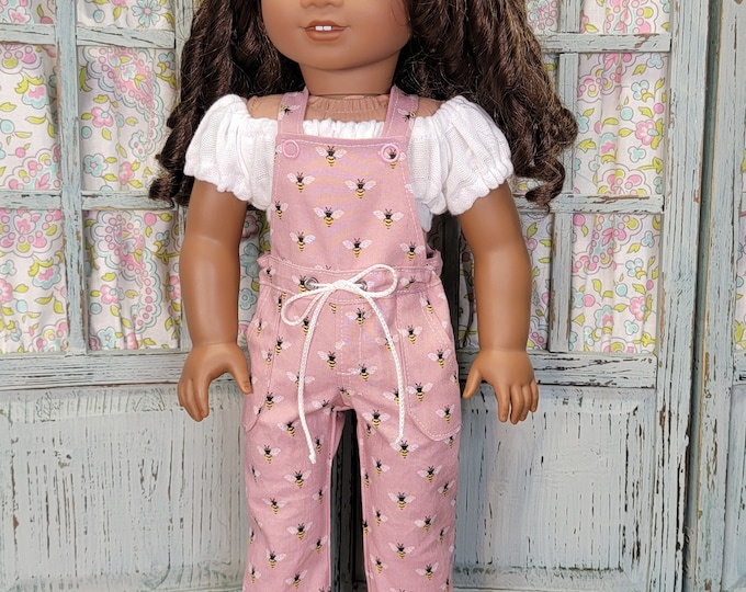 Rose Pink Bee Overalls - Etsy