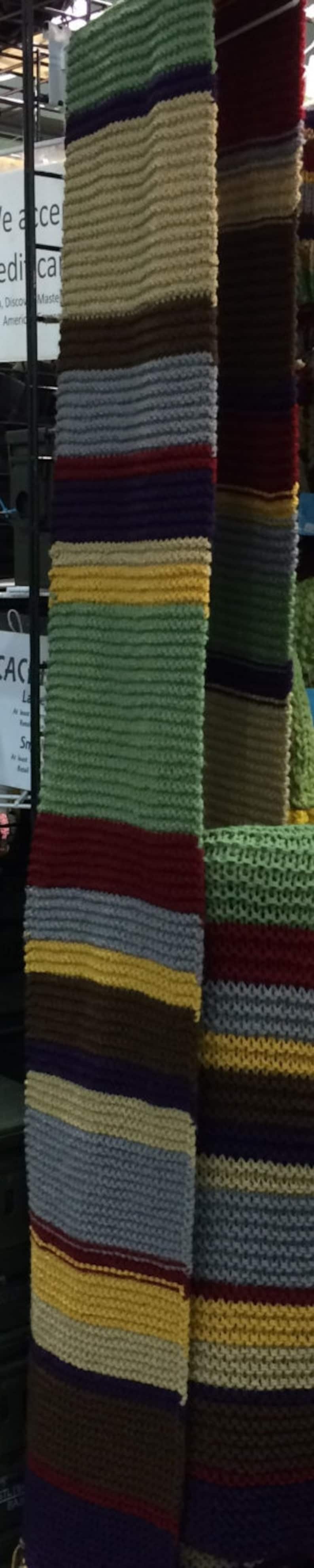 Doctor Who Inspired Hand Knit Scarf 12 Feet Long - Etsy