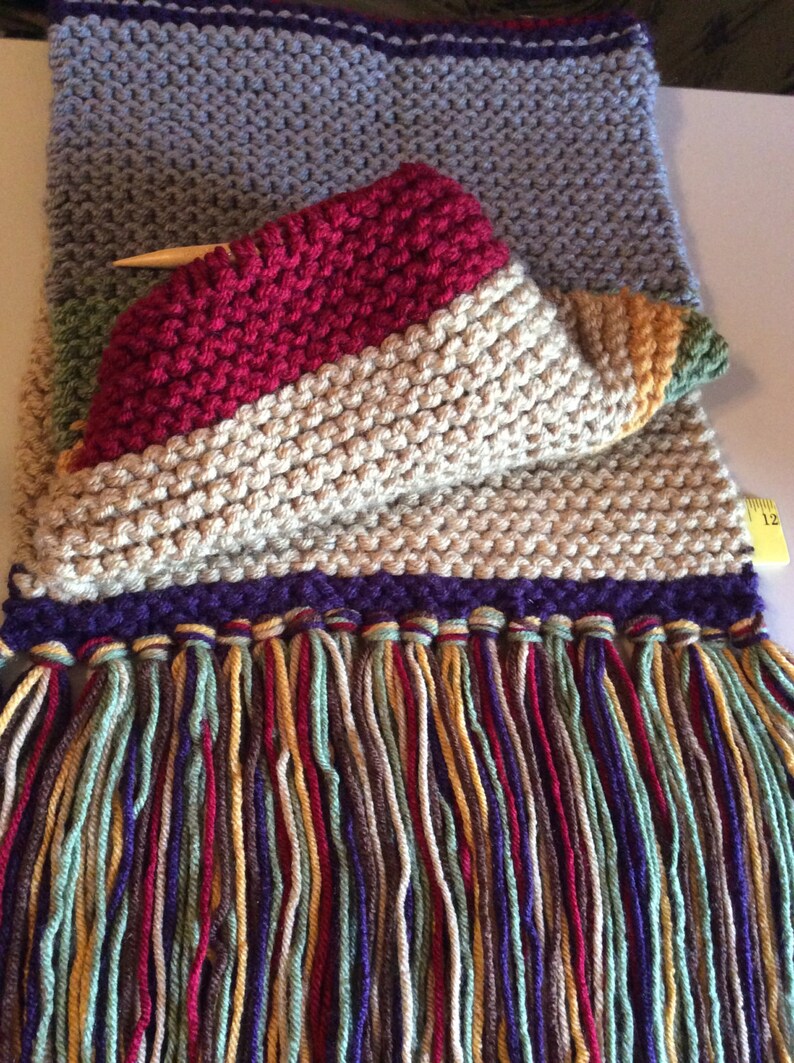 Doctor Who Inspired Hand Knit Scarf 12 Feet Long - Etsy