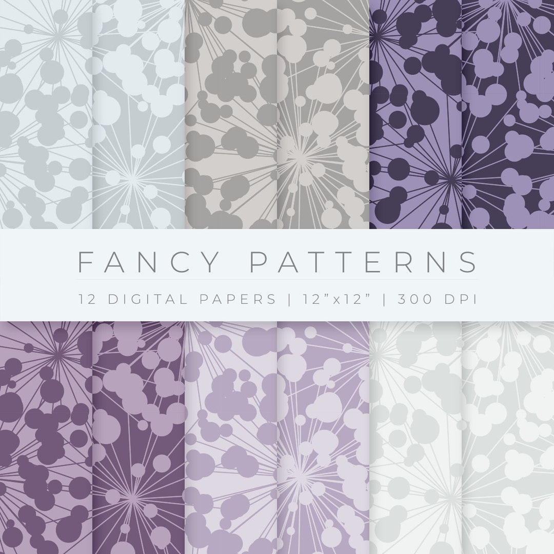 Fancy Patterns Digital Paper | Backgrounds | Cards | Stationary ...