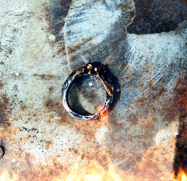 Volcano Red Sapphire Ring / Fire Ring, Fantasy Ring, Elvish Ring ...