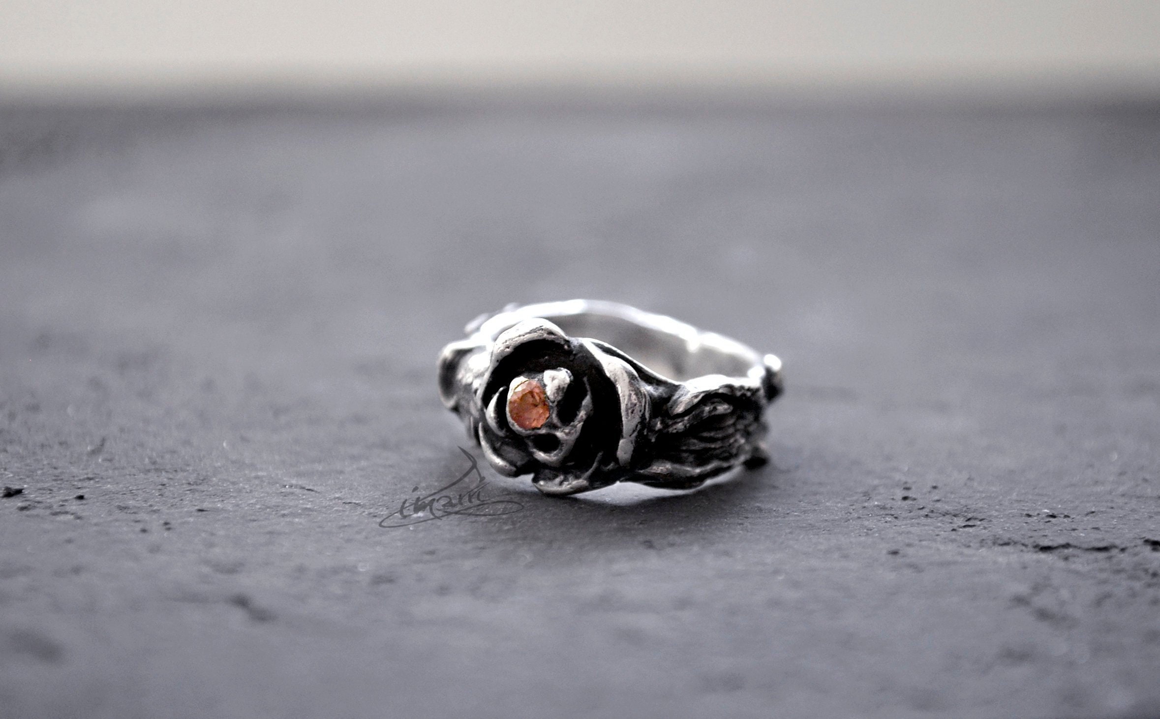 Elvish Rose Ring / Floral Sapphire Ring / Elven Ring for Her, Nature ...