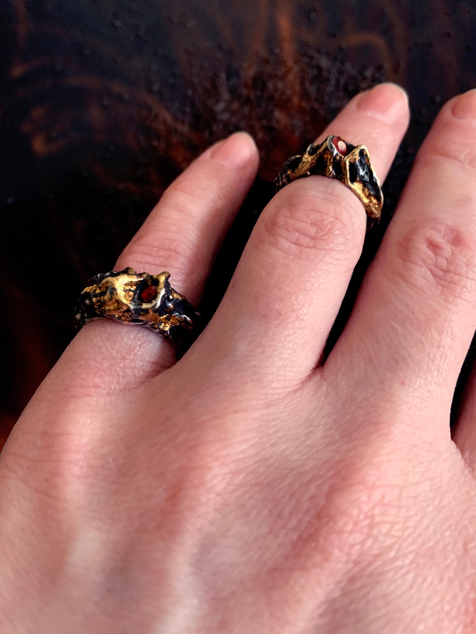 Volcano Red Sapphire Ring / Fire Ring, Fantasy Ring, Elvish Ring ...