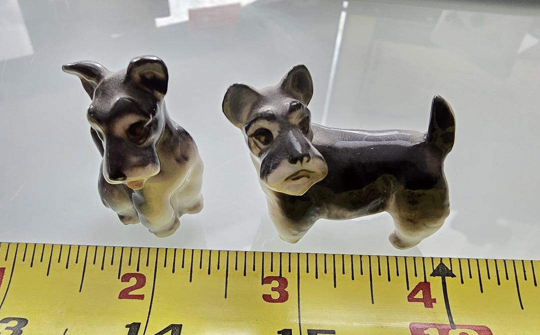 Vintage Bone China Scotty Dog Miniature Pair - Etsy
