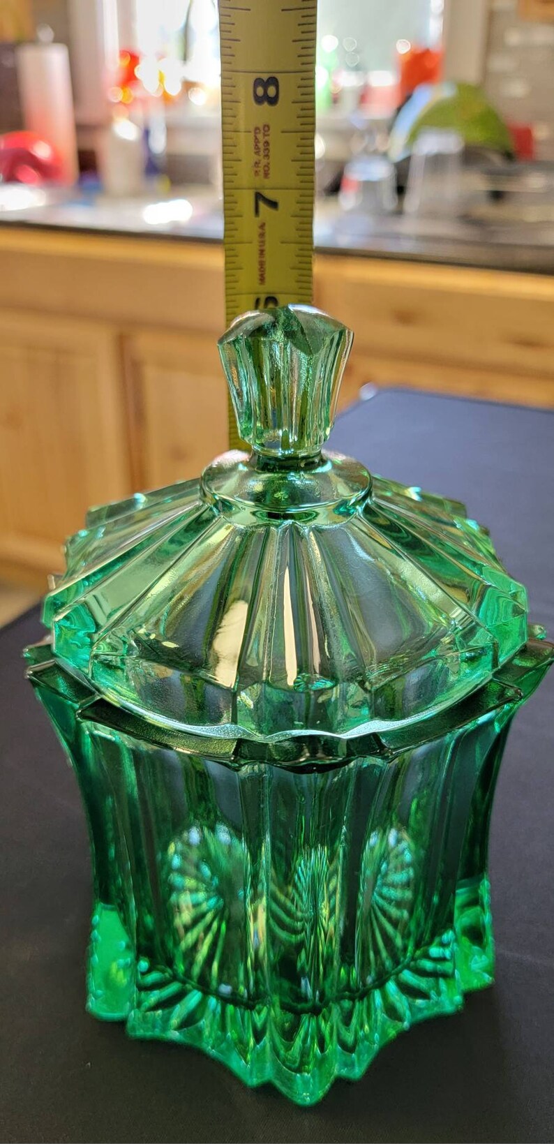 Fenton Vulcan Covered Candy Dish in Sea Mist Green - Etsy
