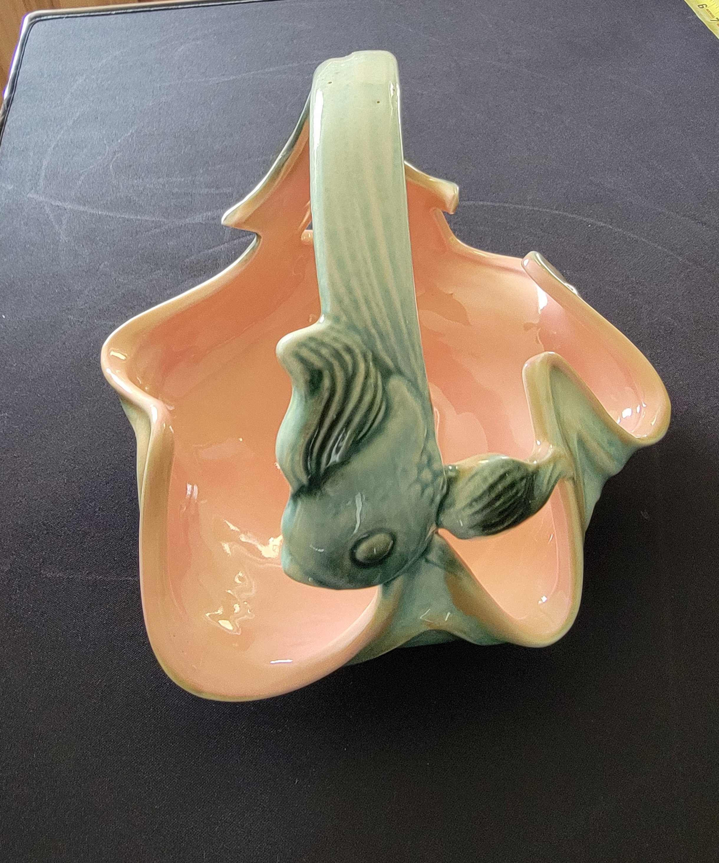 Hull Pottery Ebb Tide Bowl Fantail Fish Conch Shell Basket - Etsy