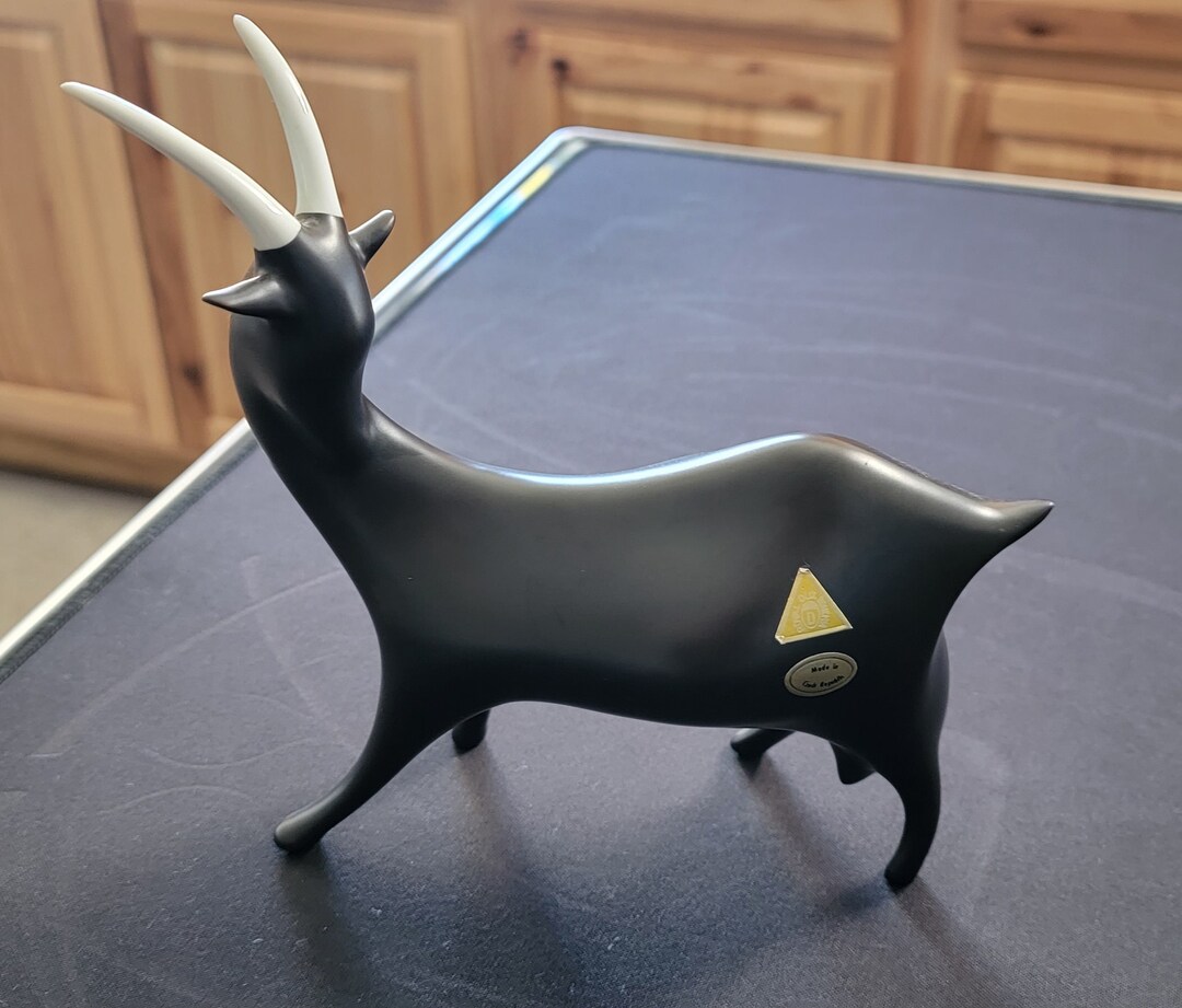 Vintage Royal Dux Czechoslovakia Black Goat Figurine - Etsy