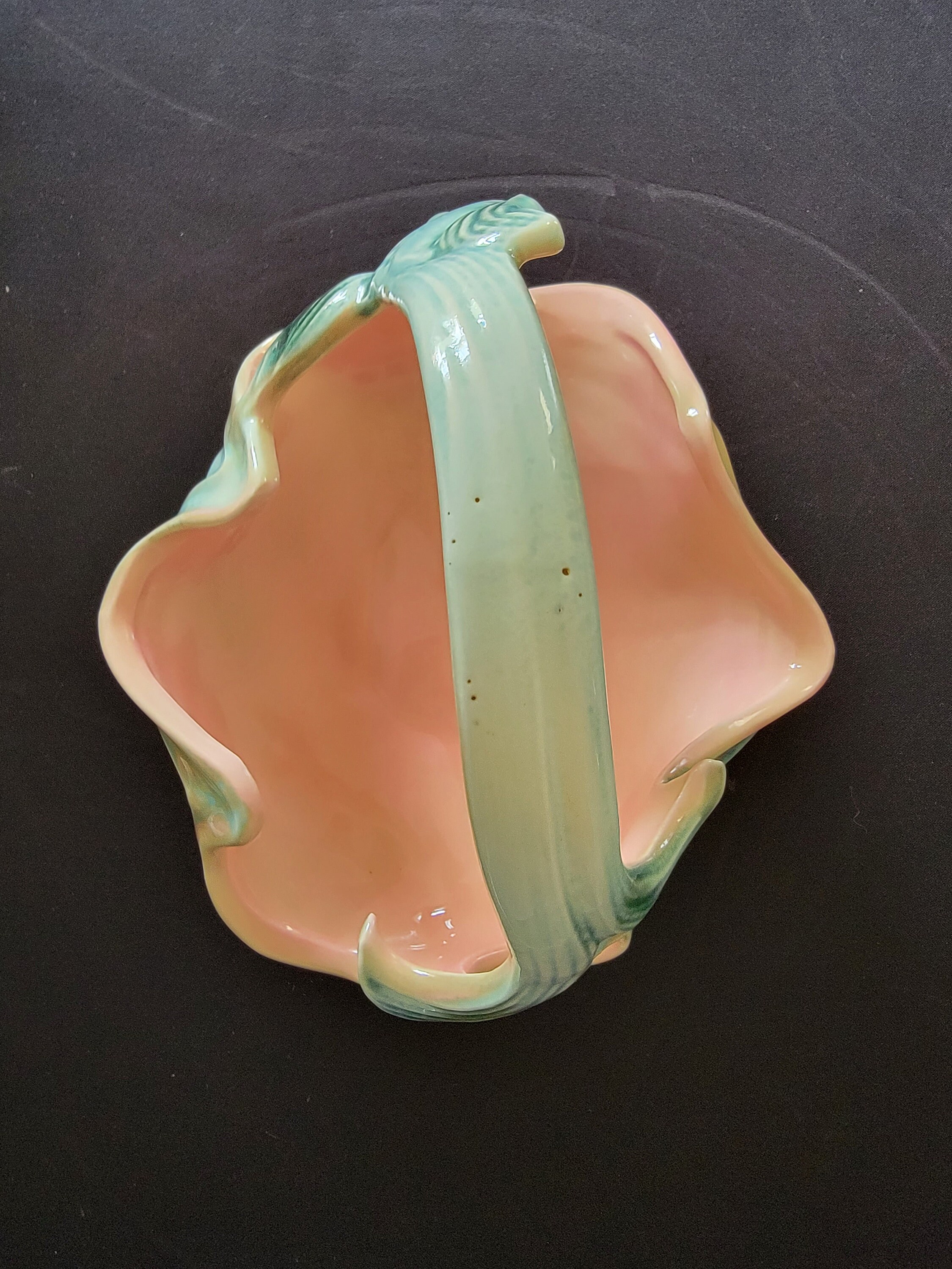 Hull Pottery Ebb Tide Bowl Fantail Fish Conch Shell Basket - Etsy