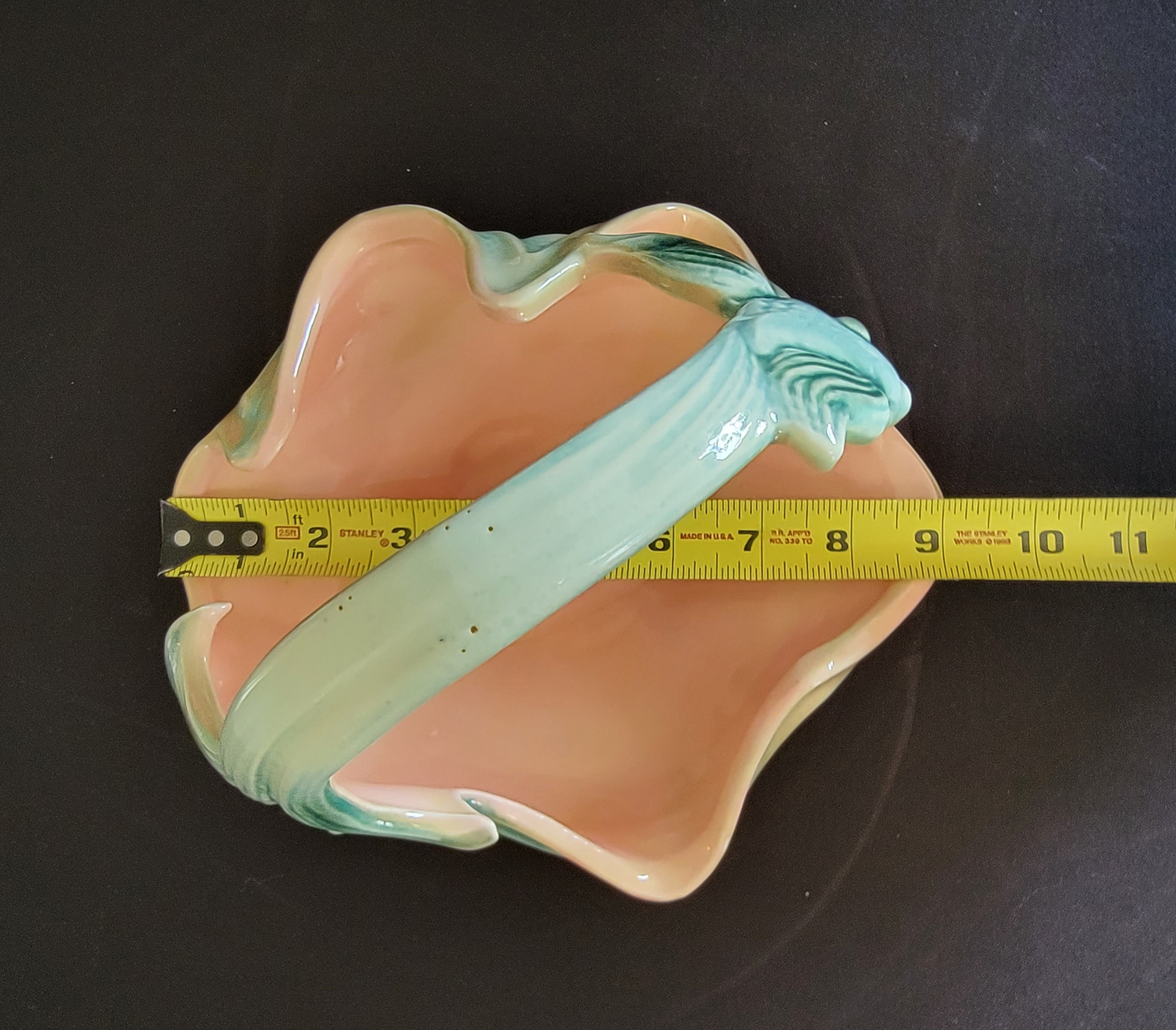 Hull Pottery Ebb Tide Bowl Fantail Fish Conch Shell Basket - Etsy